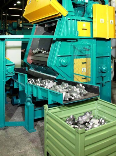 Tumblast Shot blast machines Steel belt conveyor OMSG