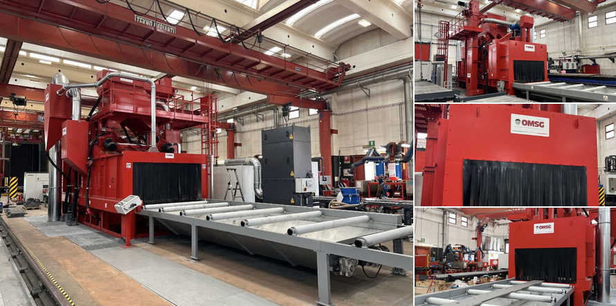 LAUCO roller conveyor shotblast machine line is the most popular for OMSG